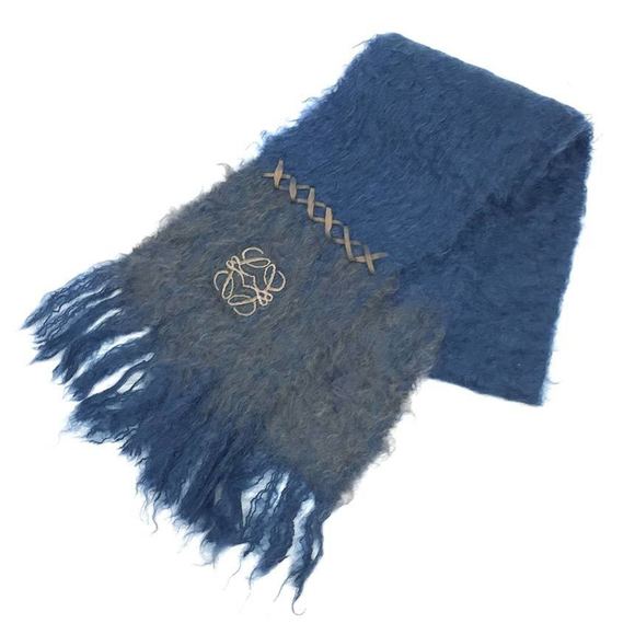 Loewe | Accessories | Loewe Scarf Mohair Wool Blue | Poshmark